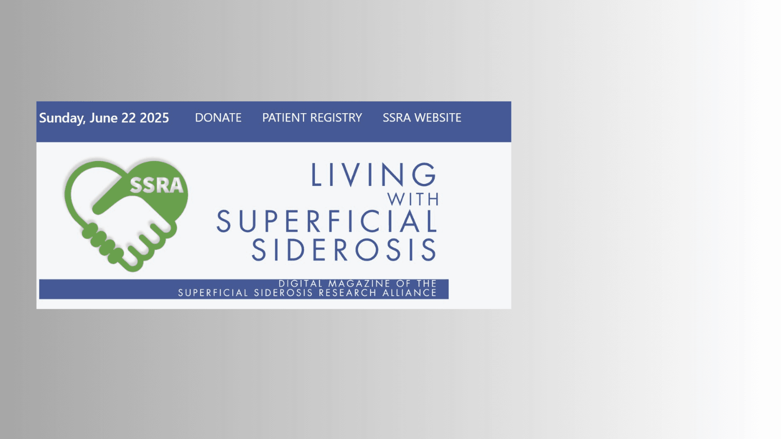 Welcome Rachel Kenner, New Editor of Living With Superficial Siderosis